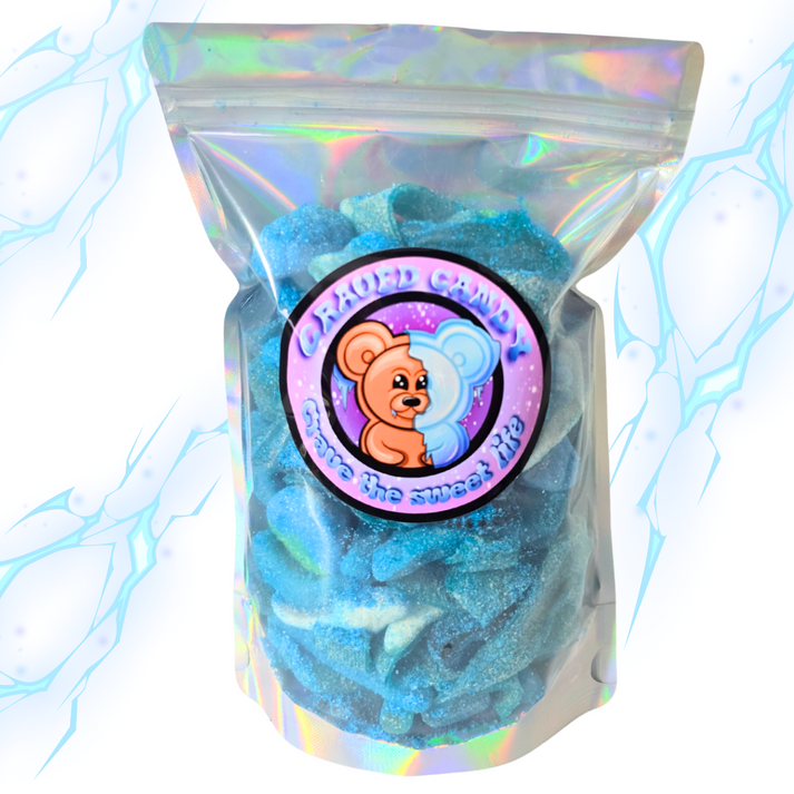 Sour Blue Raz Mix - All Sour Blue Raspberry Gummies - Sour Coated ...